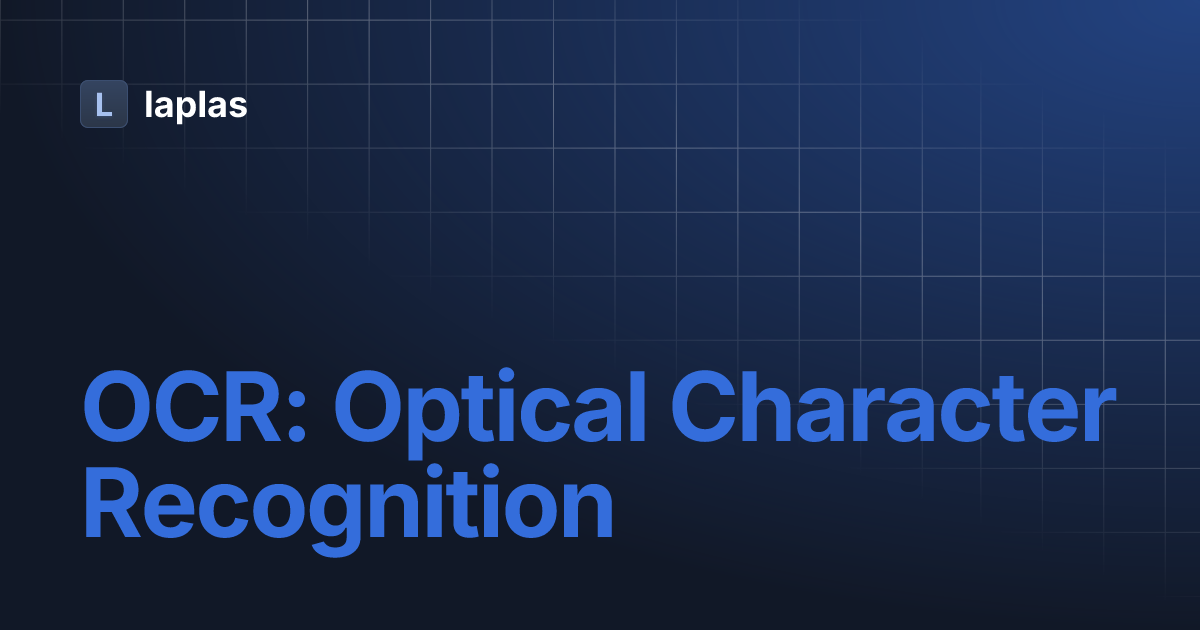 OCR: Optical Character Recognition | laplas